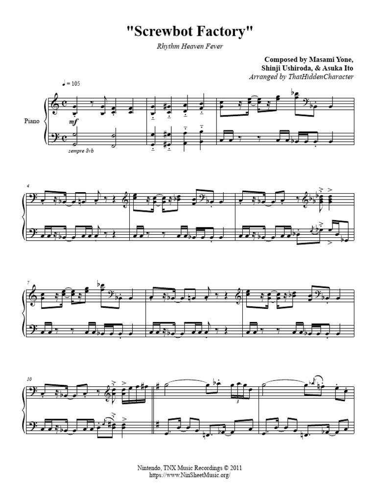 Rhythm Heaven Fever - Screwbot Factory | PDF | Japanese Games | Nintendo