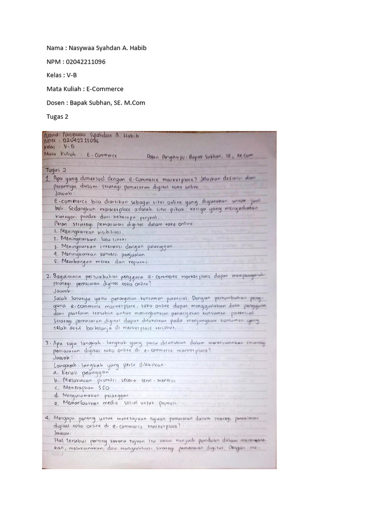 Tugas 2 - Nasywaa Syahdan A. Habib | PDF