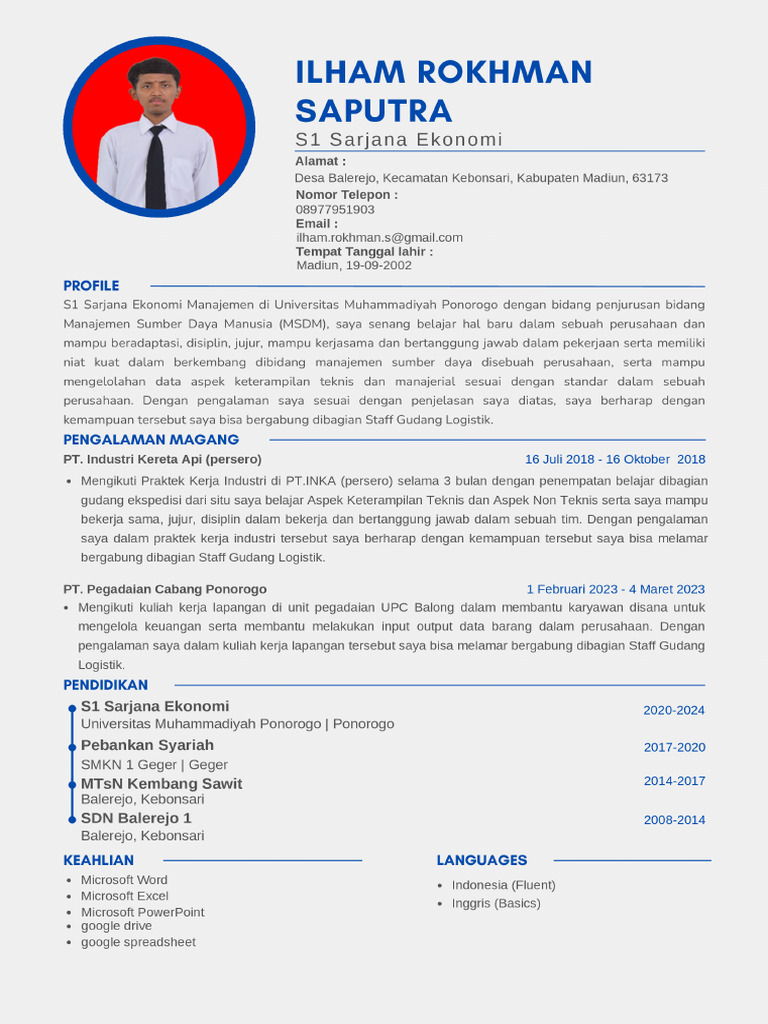 CV Ilham RS | PDF