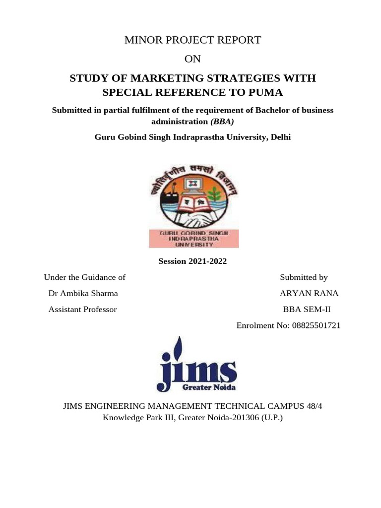 Final Minor Project of Aryan Rana | PDF | Strategic Management | Survey ...