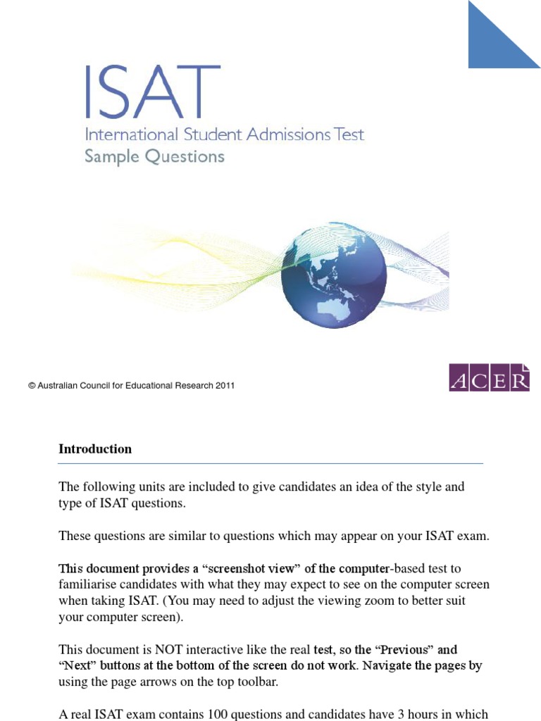 ISAT 11 Sample Questions Computer Based Format | PDF | Heat | Planets