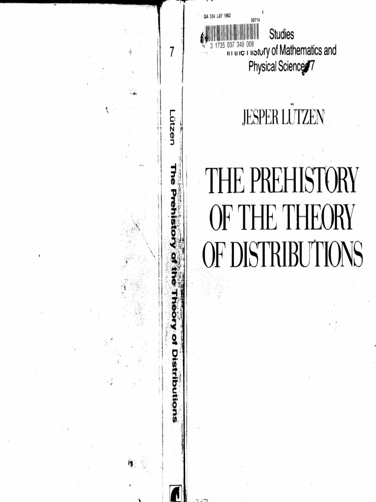 (J. Lützen) The Prehistory of The Theory of Distributions | PDF