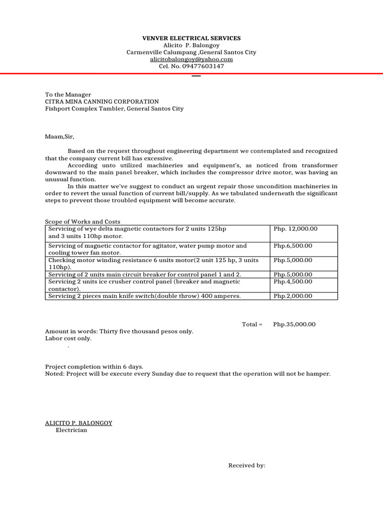 Panel Board Servicing Citra Final | PDF