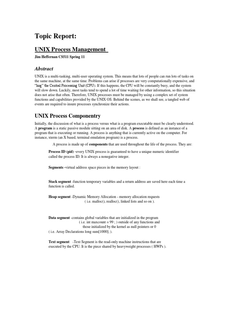 Unix Process Management | PDF | Process (Computing) | Scheduling ... Unix Process Management | PDF | Process (Computing) | Scheduling ...