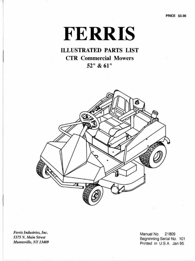 Ferris CTR Illustrated Parts Manual Serial 101 | PDF