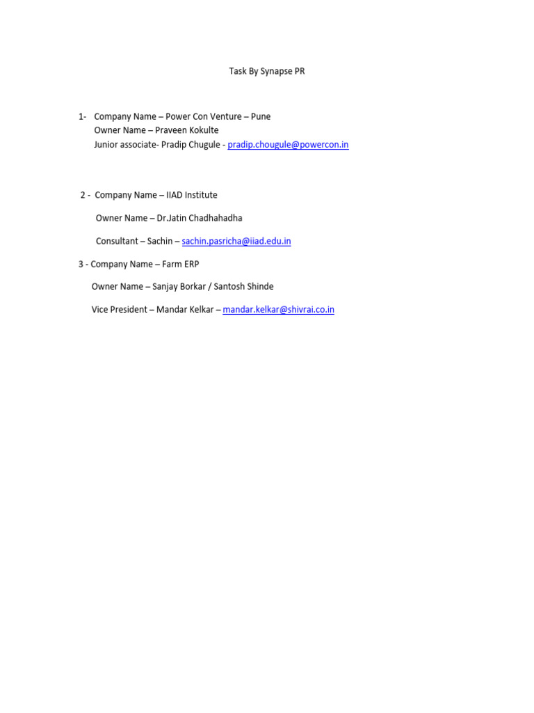 Synapse PR Task | PDF