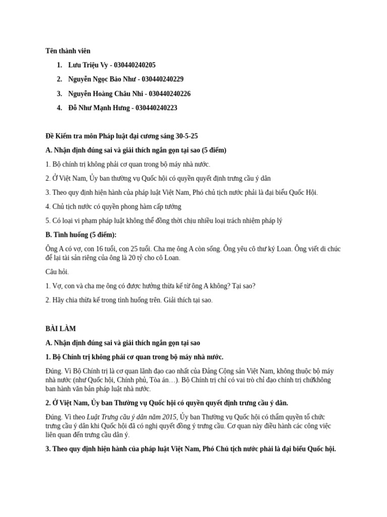 PLDC d07 Nhóm Châu Nhi | PDF