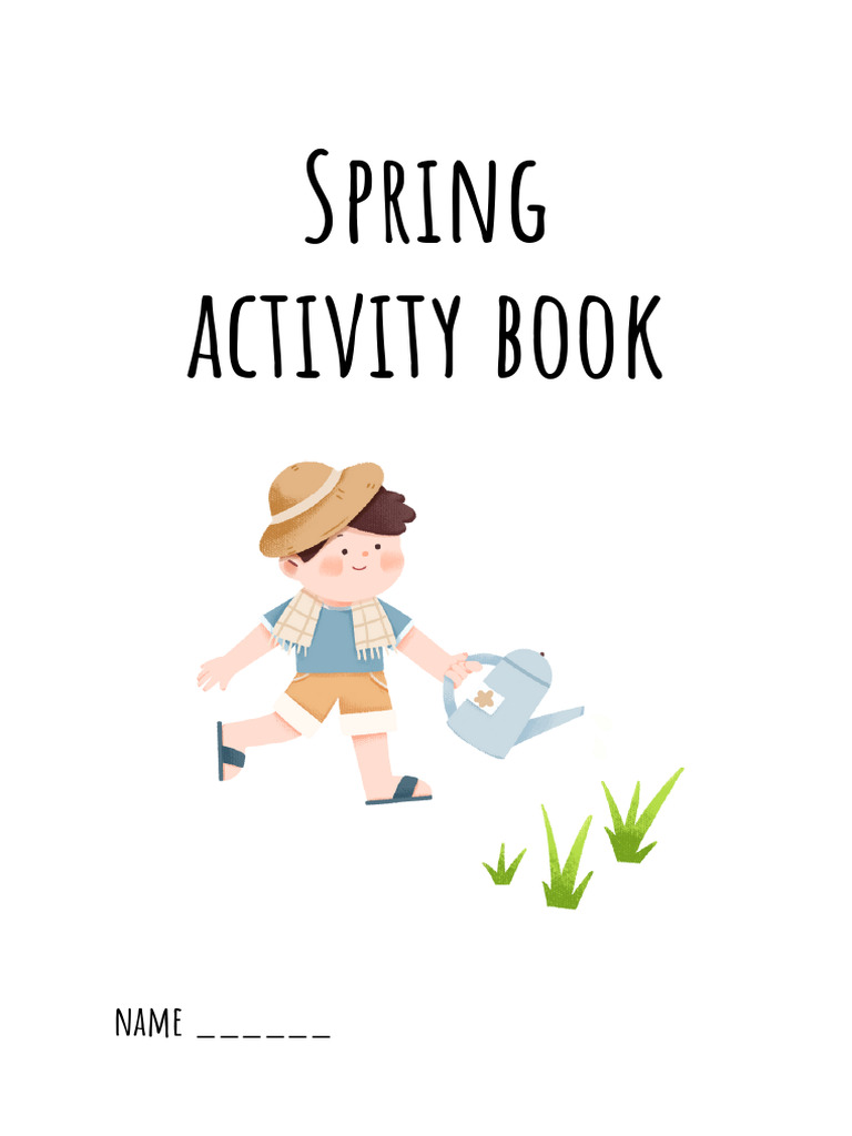Colourful Cute Fun Spring Activity Book For Kids - 20240703 - 170915 ...