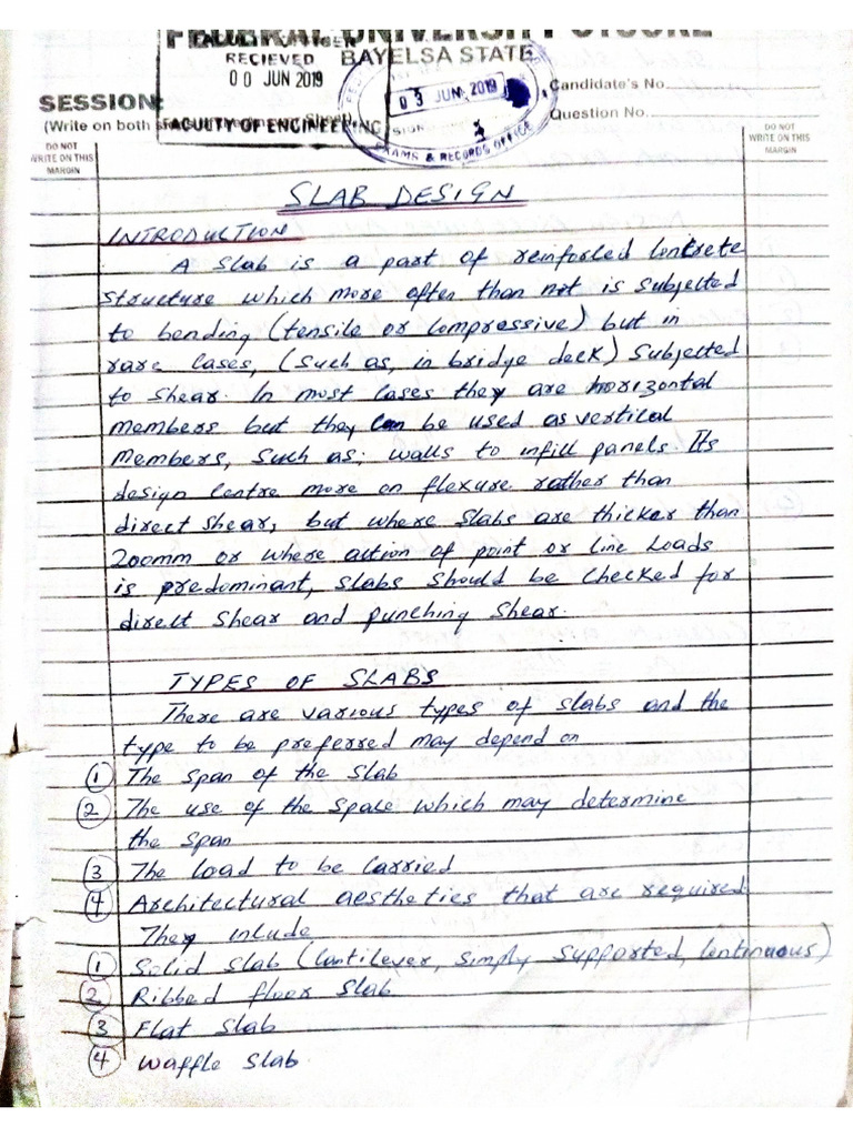 Introduction To Slab Design | PDF