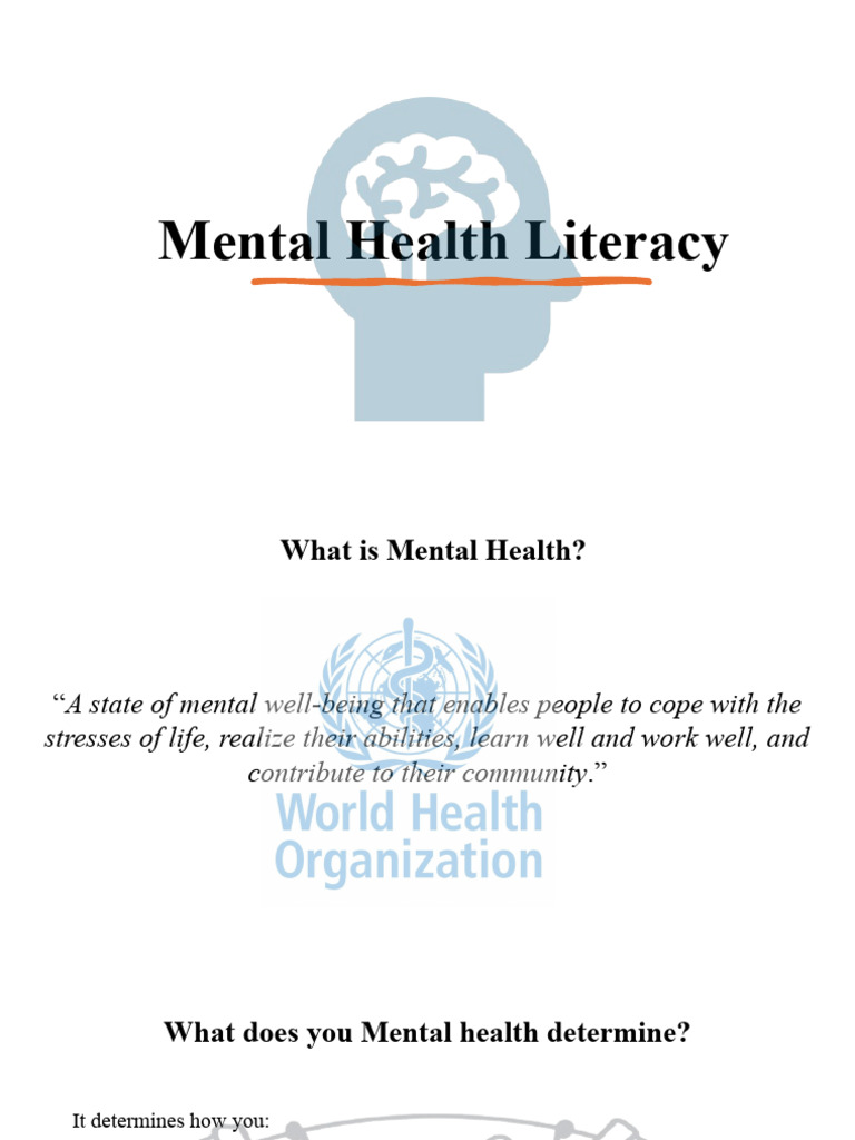 Mental Health Literacy - 1 | PDF | Mental Disorder | Eating Disorder