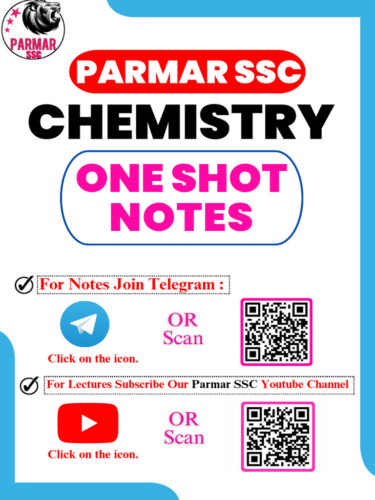 Chemistry One Shot Notes - Parmar SSC | PDF