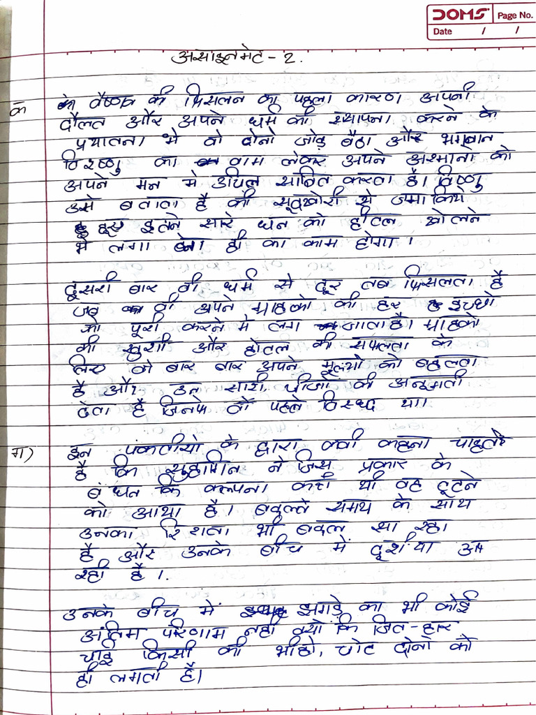 Hindi Assignment 2 | PDF