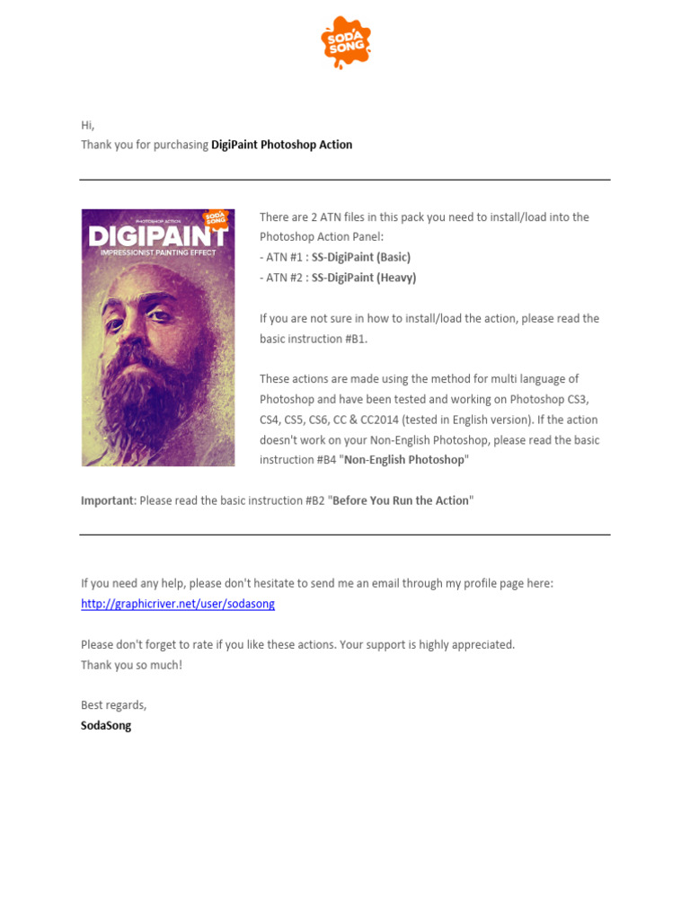 DigiPaint Photoshop Action | PDF