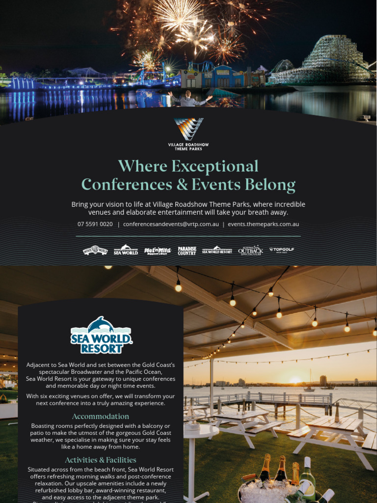 Village Roadshow Theme Parks - Conferences and Events - Brochure 2024 ...