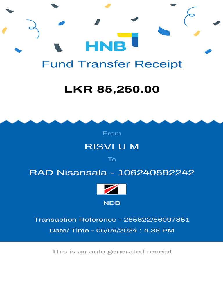HNB DL Receipt 20240905 163938 | PDF