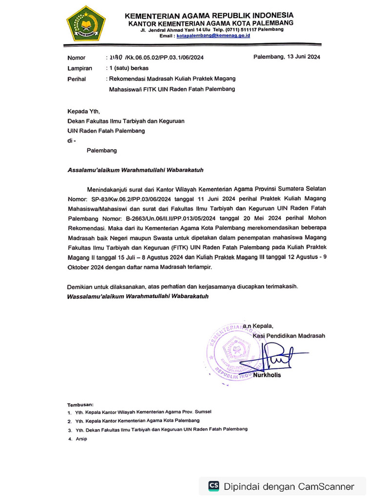 2180 - Rekomendasi Magang Fitk Uin | PDF