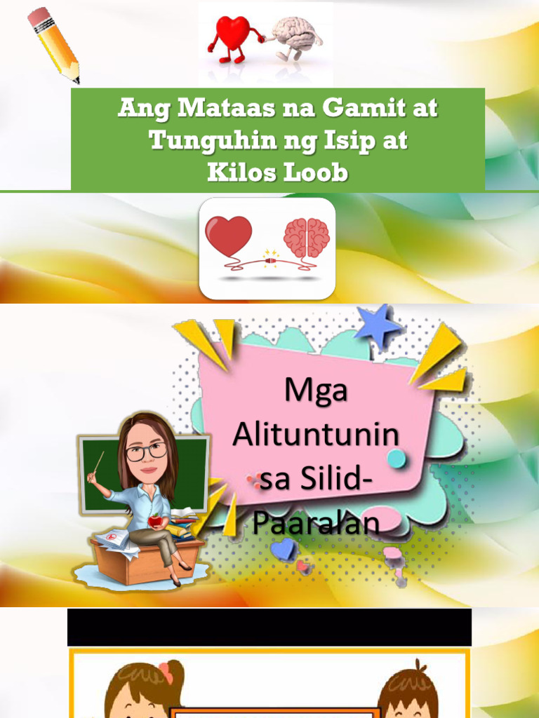 L1 Mataas Na Gamit at Tunguhin NG Isip at Kilos Loob | PDF
