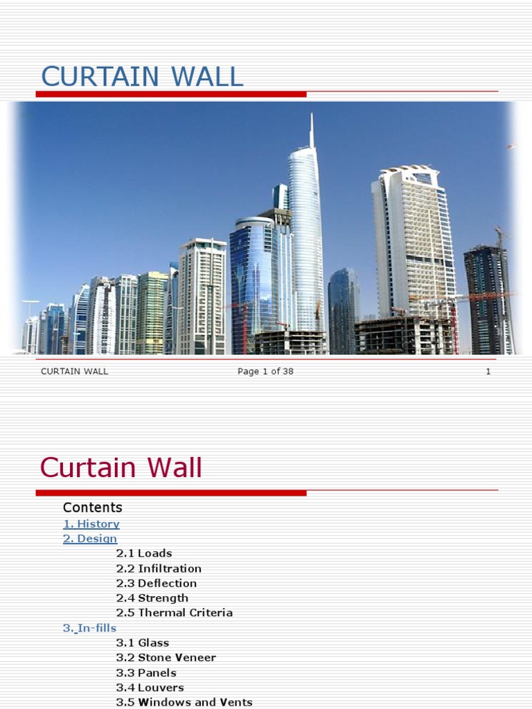 Curtain Wall | PDF | Window | Wall