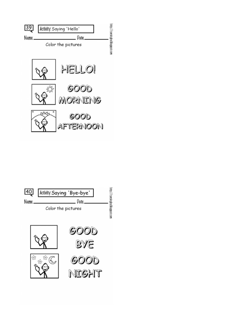 Greetings For Kids | PDF