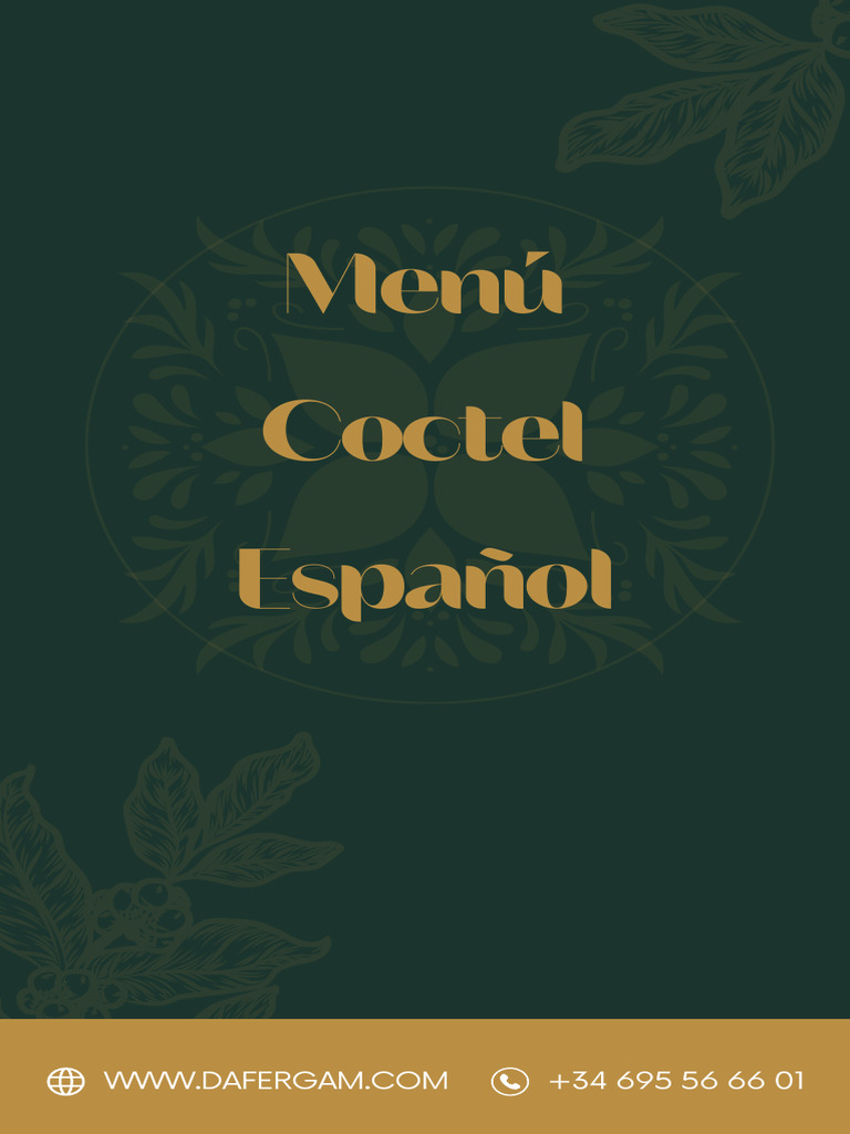 Menú Coctel Español | PDF