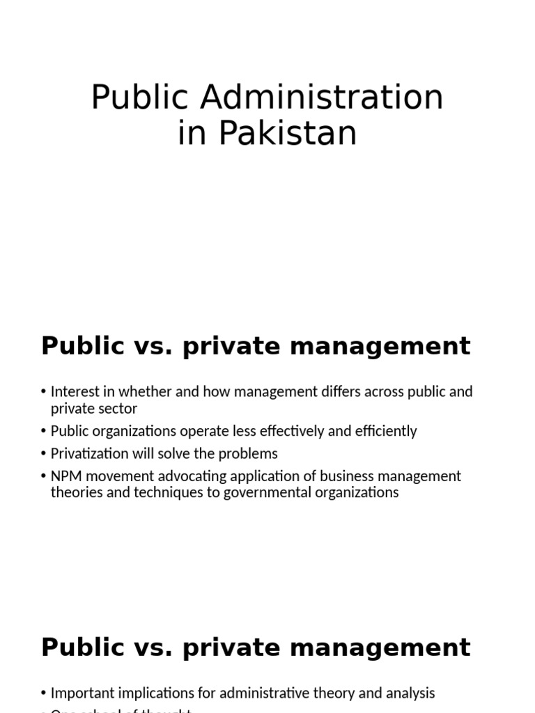 Public Administration Evolution in Pakistan | PDF | Organizational ...