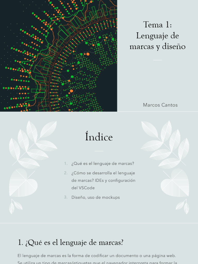 Tema1 Lenguaje de Marcas y Diseño | PDF