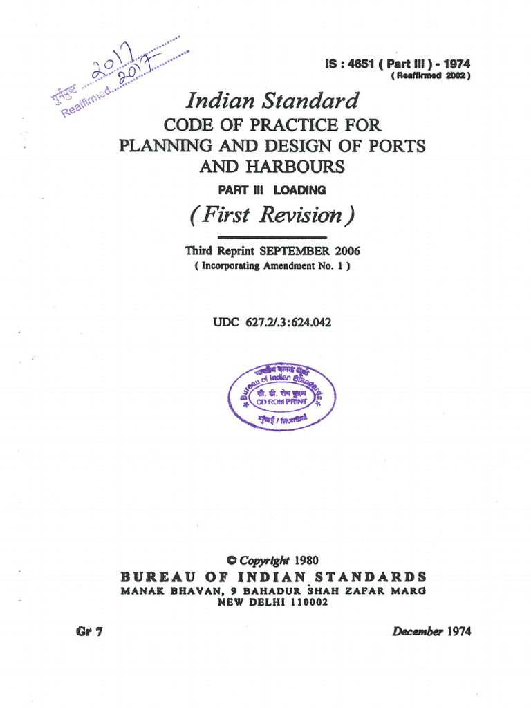 IS 4651 (Part 3) - 1974 | PDF