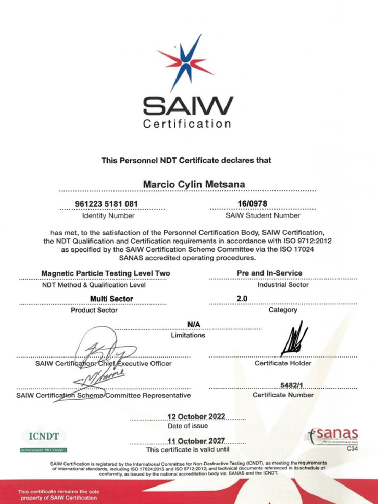 Marcio Metsana MT2 | PDF