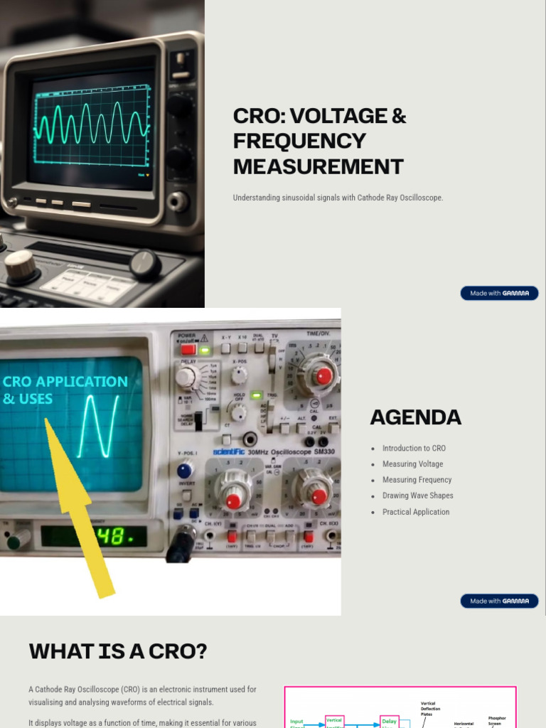 CRO Voltage and Frequency Measurement | PDF