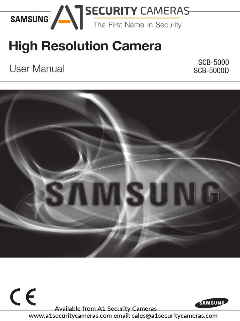 SCB-5000 High Resolution Camera Manual | PDF | Waste | Electromagnetic ...