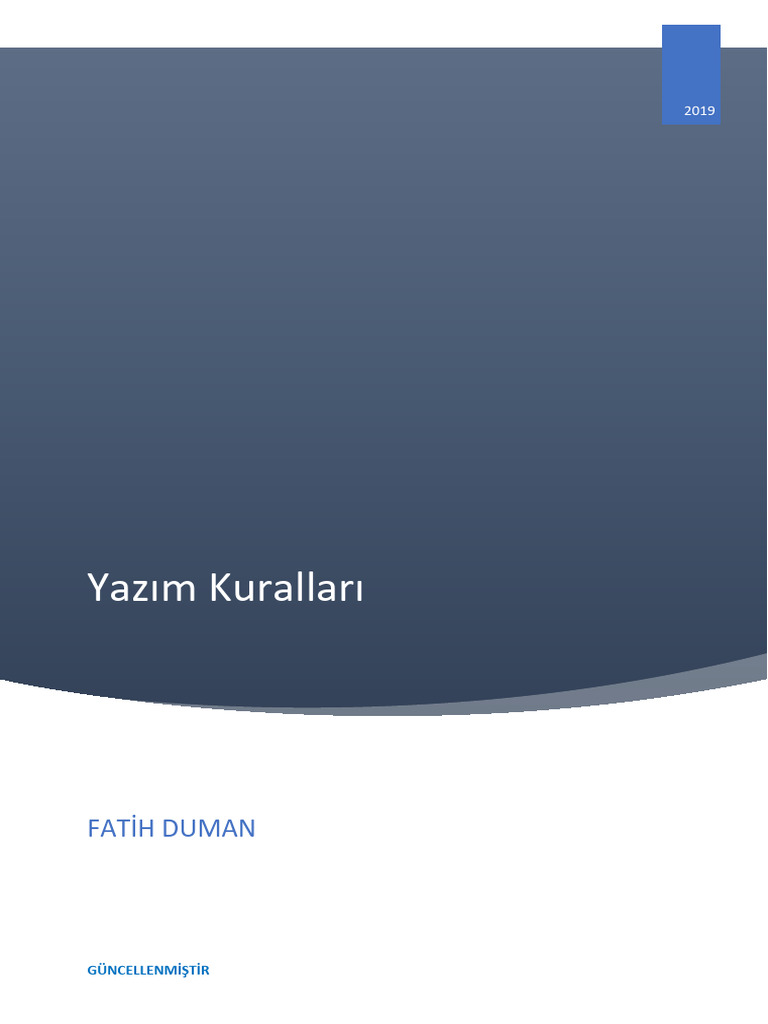Yazim Kurallari Guncel | PDF