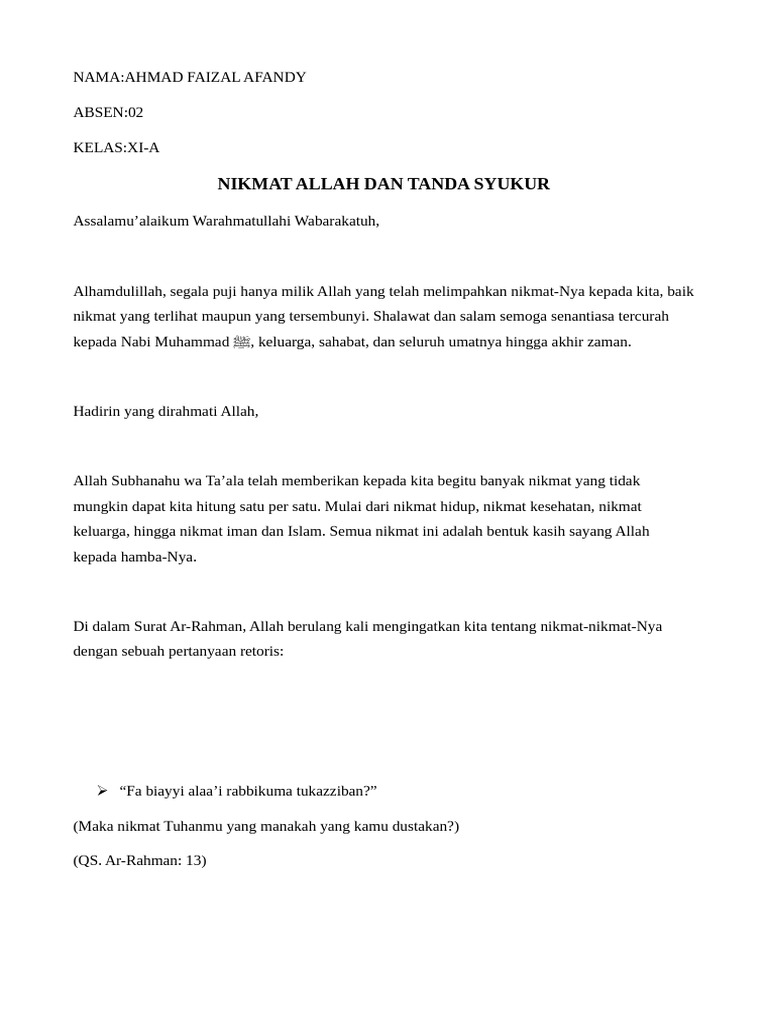 Nikmat Allah | PDF