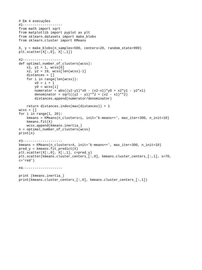 Kmeans Codigo Puro | PDF