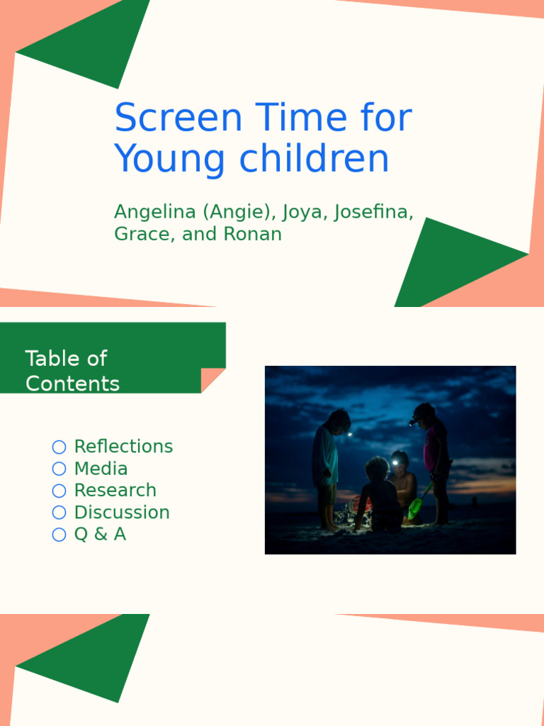 Screen Time Impact on Young Children | PDF | Attention | Psychological ...