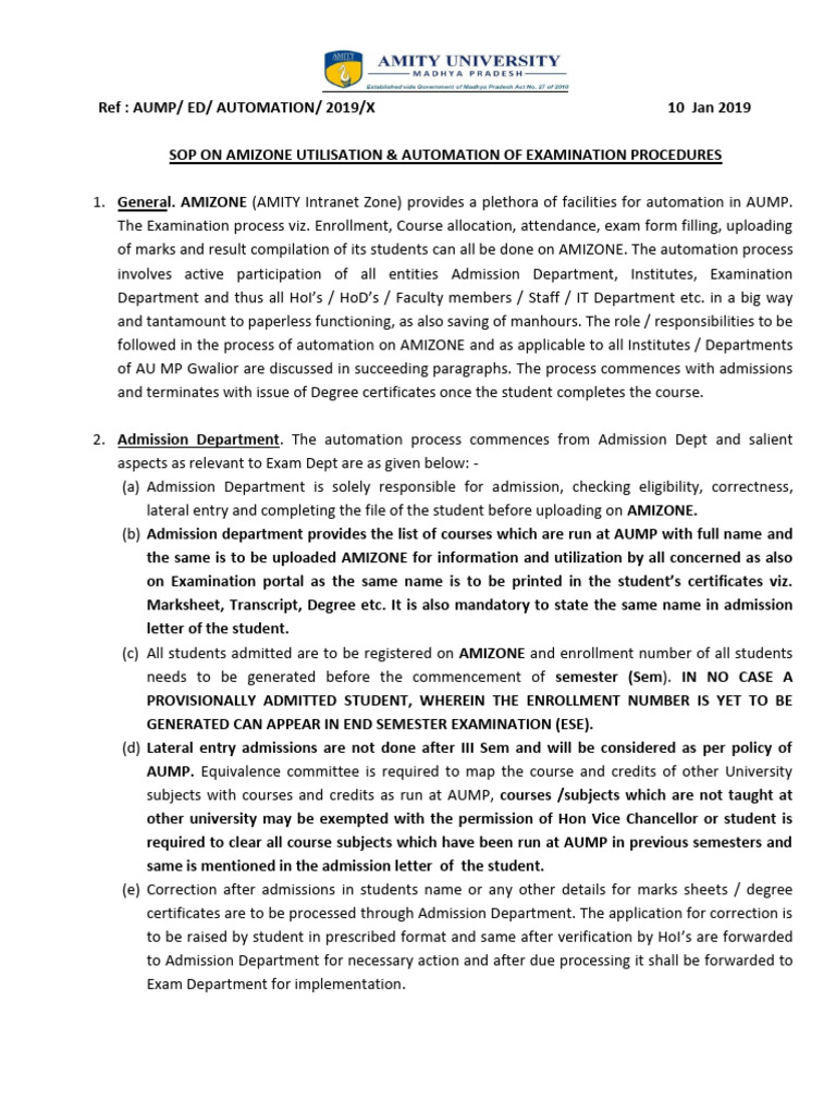 Sop Aump Automation Procedures | PDF