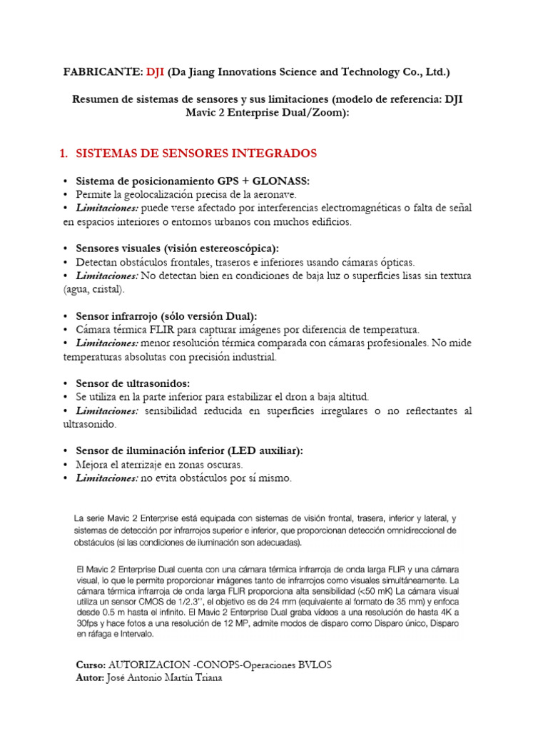 Resumen de sistemas de sensores y sus limitaciones | PDF