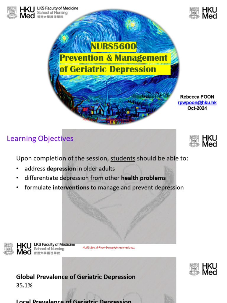 L12 Prevention and Management of Geriatric Depression Oct-2024 | PDF ...