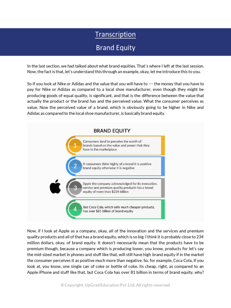 Understanding Brand Equity Dynamics | PDF | Brand | Apple Inc.