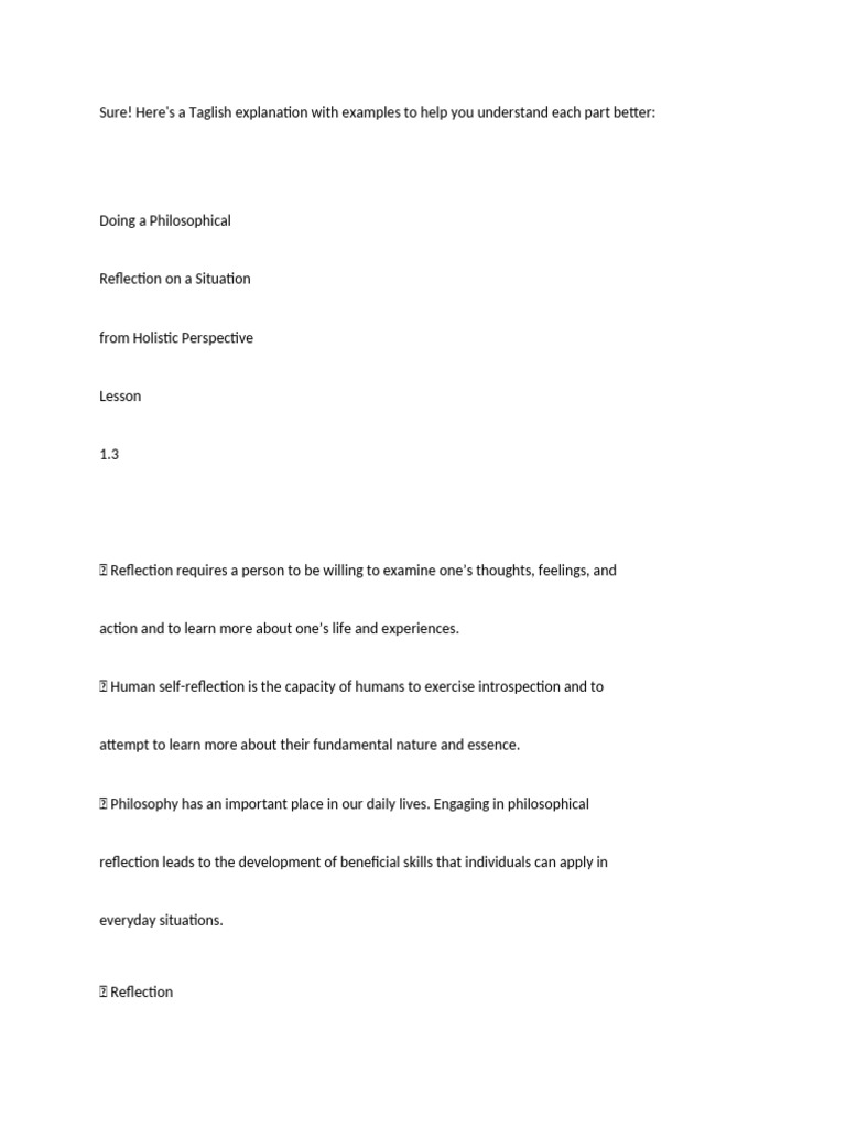 Lesson 3 Reflection-Wps Office | PDF