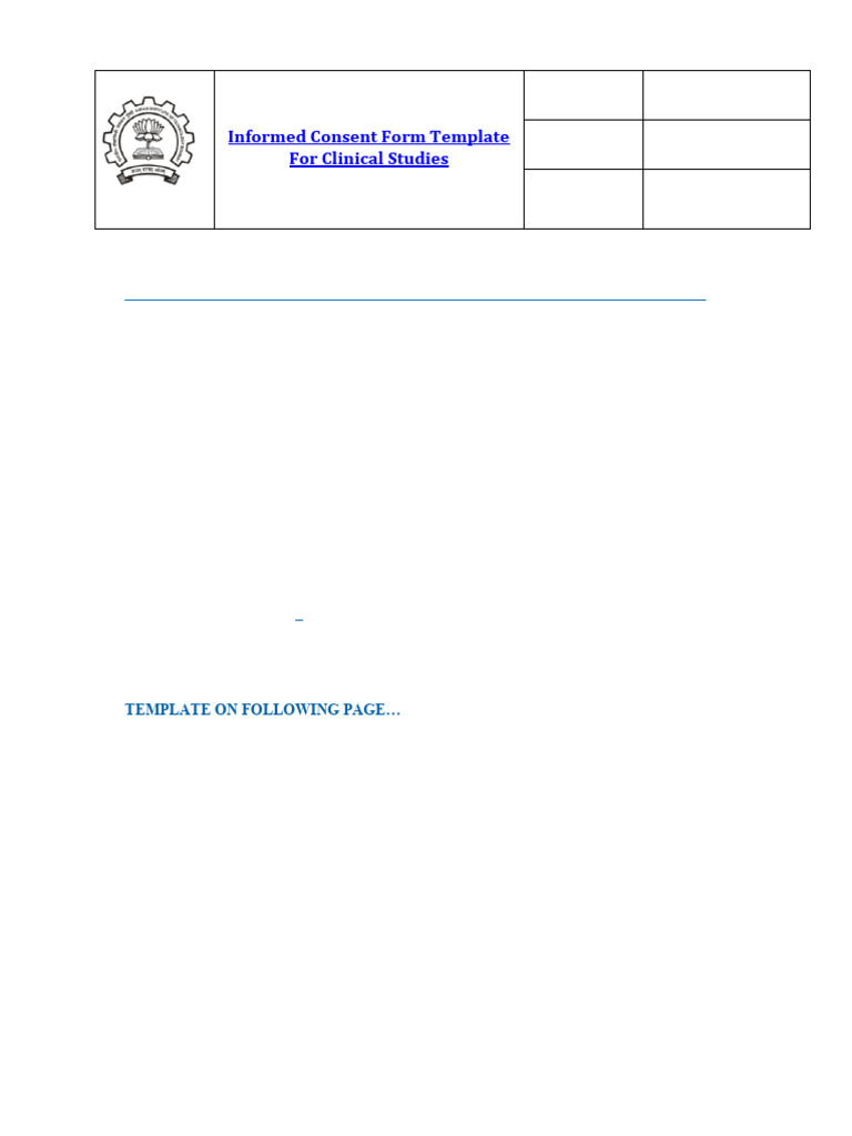 (A) ICF-A - Clinical Studies - June 2023 | PDF | Clinical Trial ...