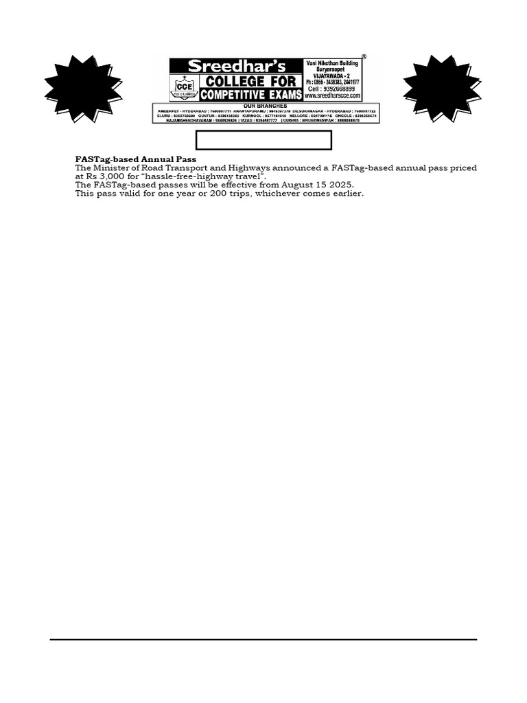 Current Affairs-Weekly Session-Handout - June 2025 Part-3 | PDF | Reserve Bank Of India