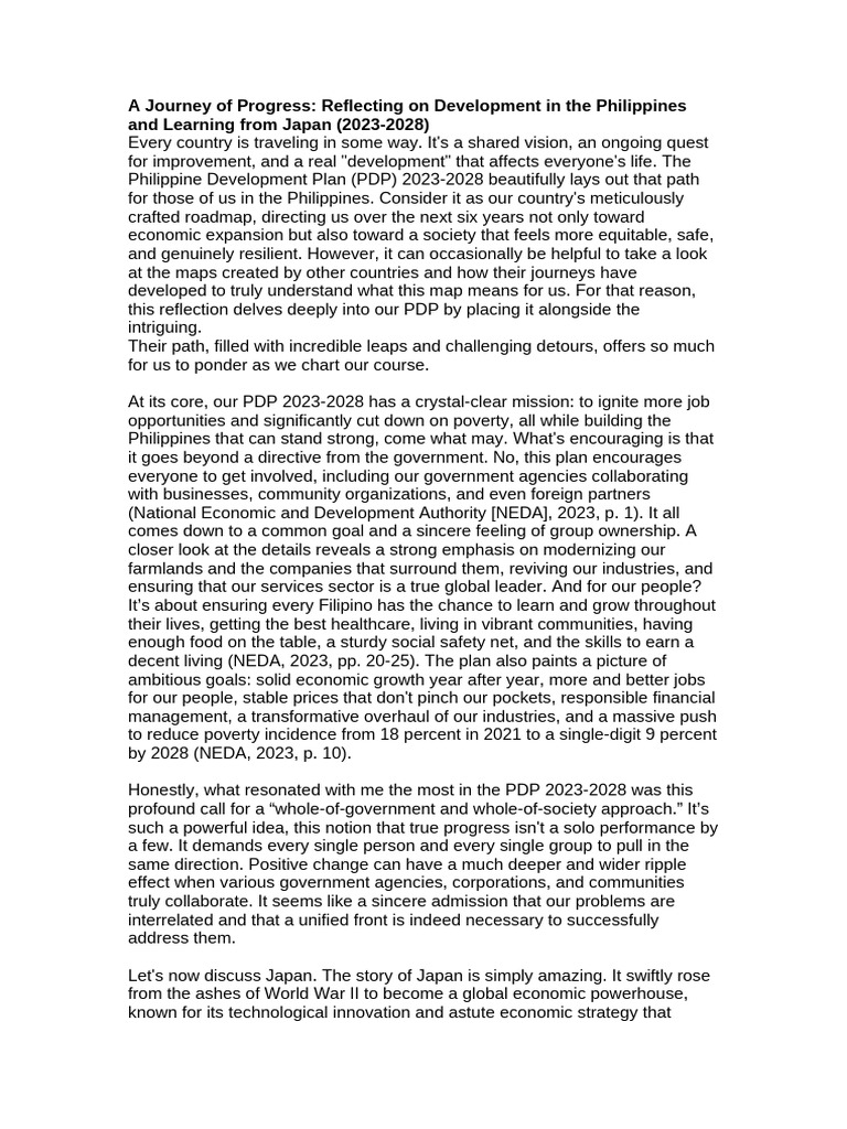 PDP 2023-2028: A Roadmap for Progress | PDF | Sustainability ...