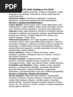 GATE ECE Syllabus 2025 | PDF | Electronic Engineering | Mathematical ...