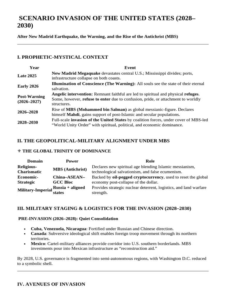U.S. Invasion Scenario: 2028-2030 | PDF | The United States | Zip (File ...
