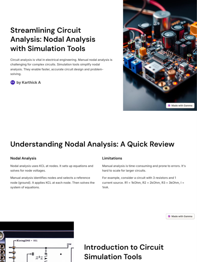 Streamlining Circuit Analysis Nodal Analysis With Simulation Tools | PDF | Electrical Network ...