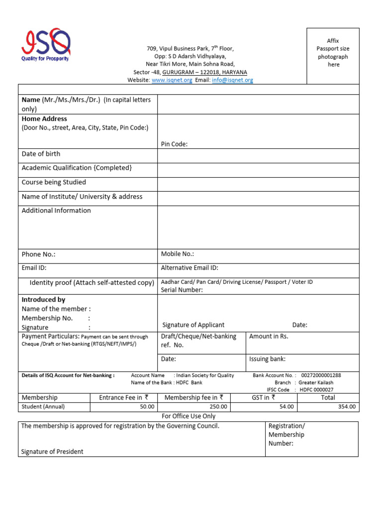 Student Membership Form V2 | PDF | Applications Of Cryptography | Access Control