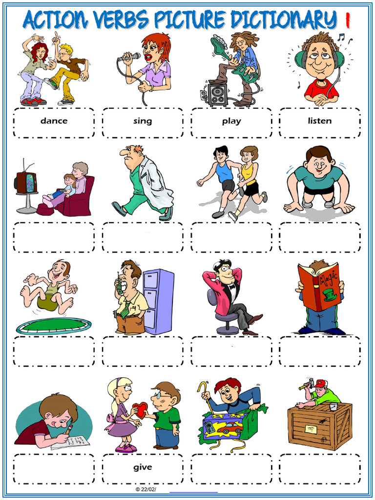 Action Verbs Activity Questions | PDF