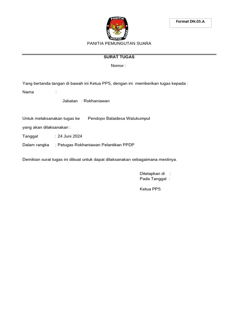 Surat Tugas Oke | PDF