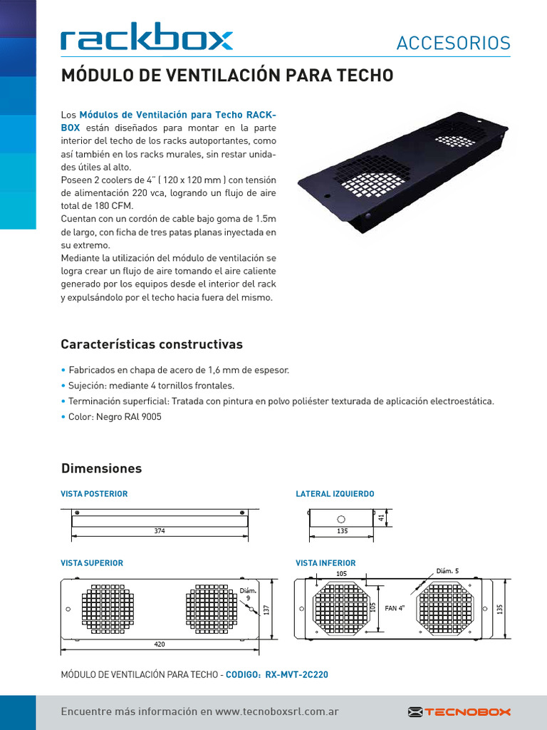 14 - Acc Racks - Modulo Ventilac Techo - 2019 | PDF