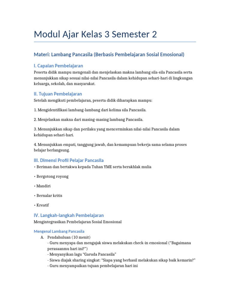 Modul Ajar Pse | PDF